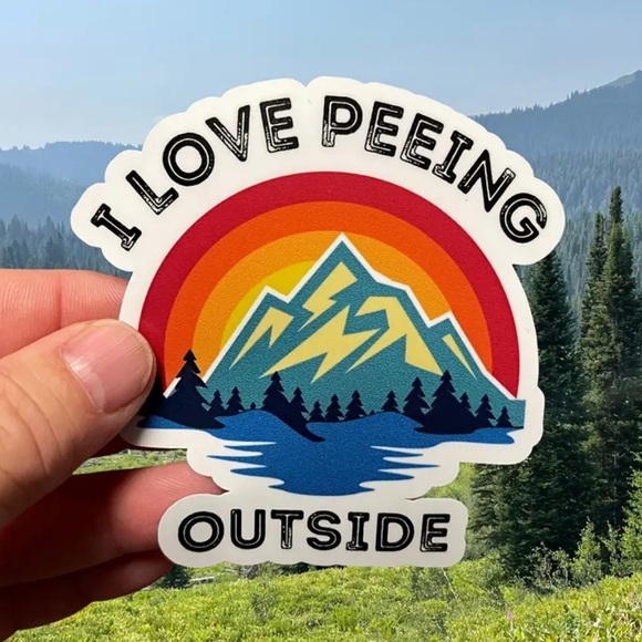 Office | I Love Peeing Outside Sticker For The Camping Fan New In ...